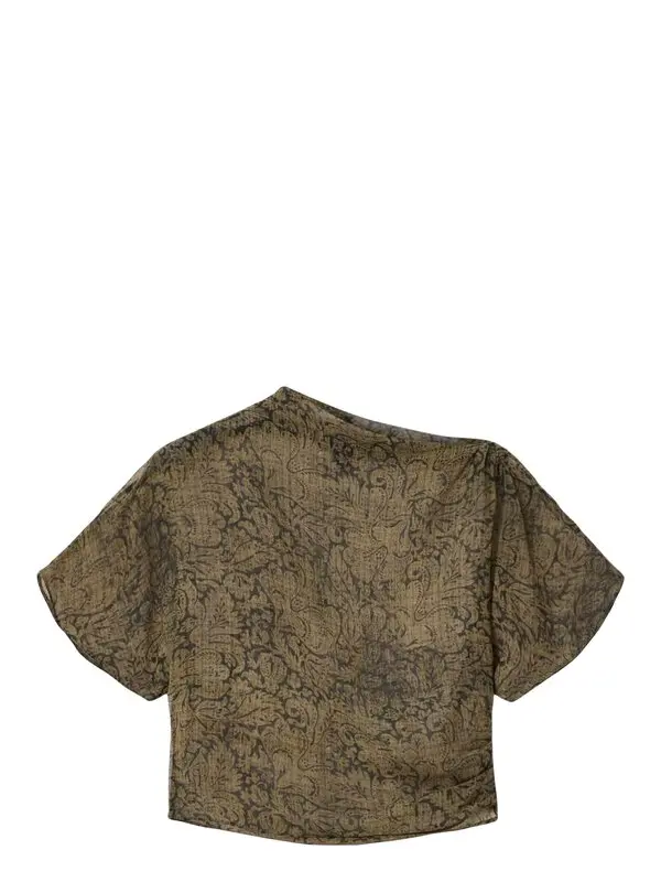 ALLSAINTS Sali Printed Sheer Top - Black