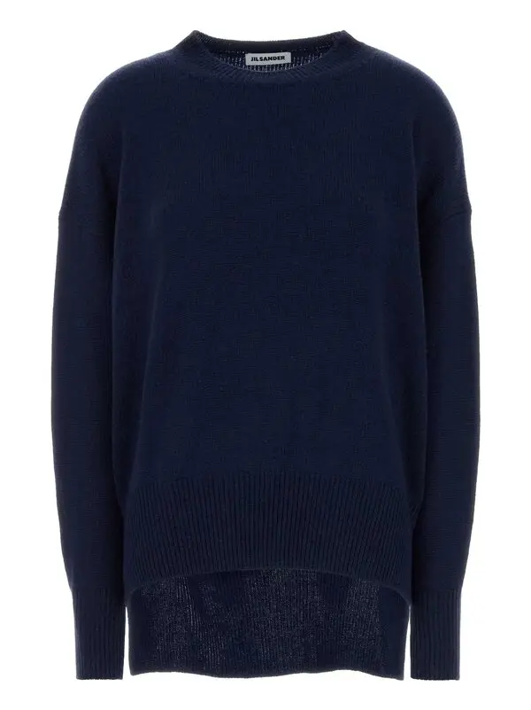 JIL SANDER Cashmere Oversize Sweater - Blue