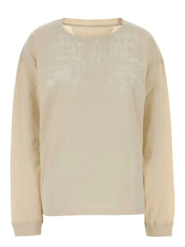 MAISON MARGIELA Sand Cotton T-shirt - Brown