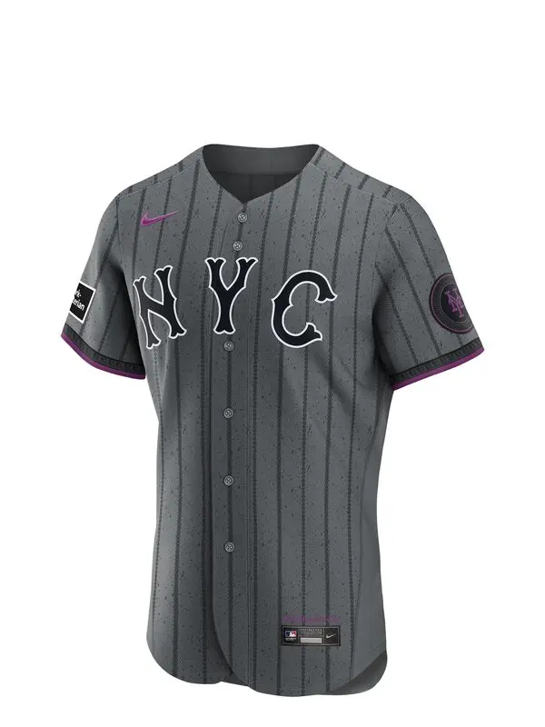 Nike Francisco Lindor New York Mets City Connect Mlb Authentic Jersey - Grey