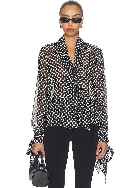 FRAME The Nouvelle Polka Dot Blouse - Multi