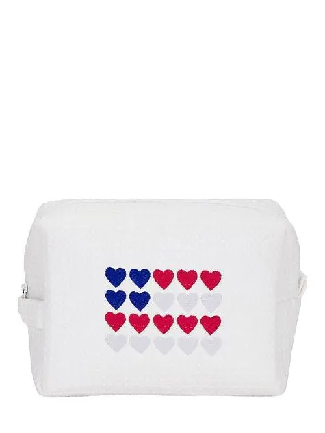 ABBODE Heart Flag Waffle Pouch - Cloud