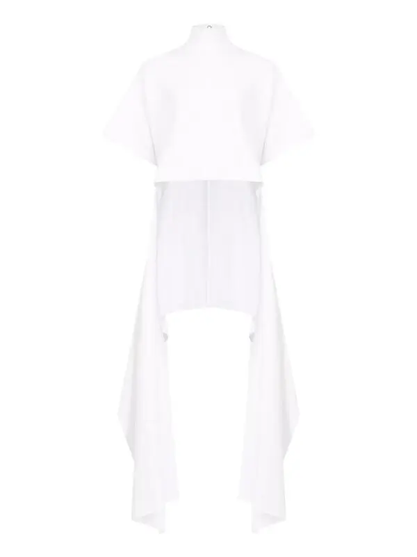 Alaïa Asymmetrical Cotton Jersey T-shirt - White