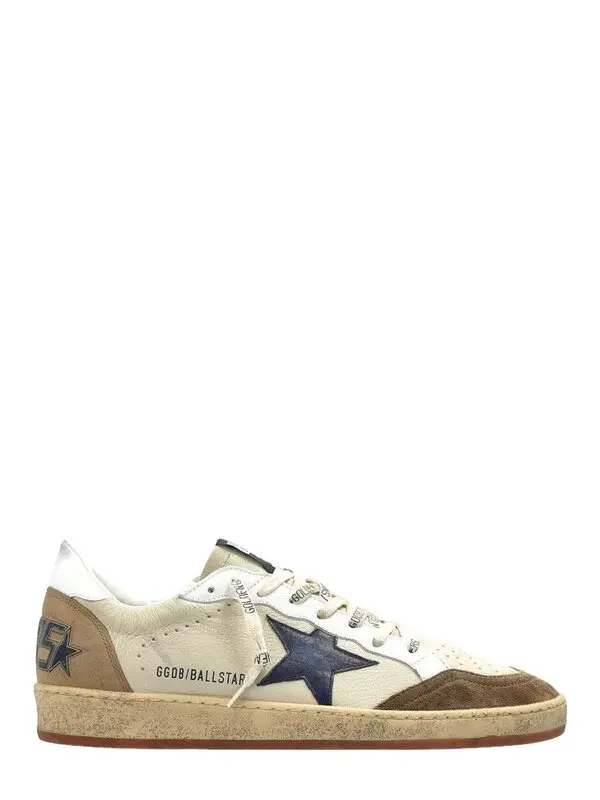 GOLDEN GOOSE Ball-star Distressed Leather Sneakers - Multicolor