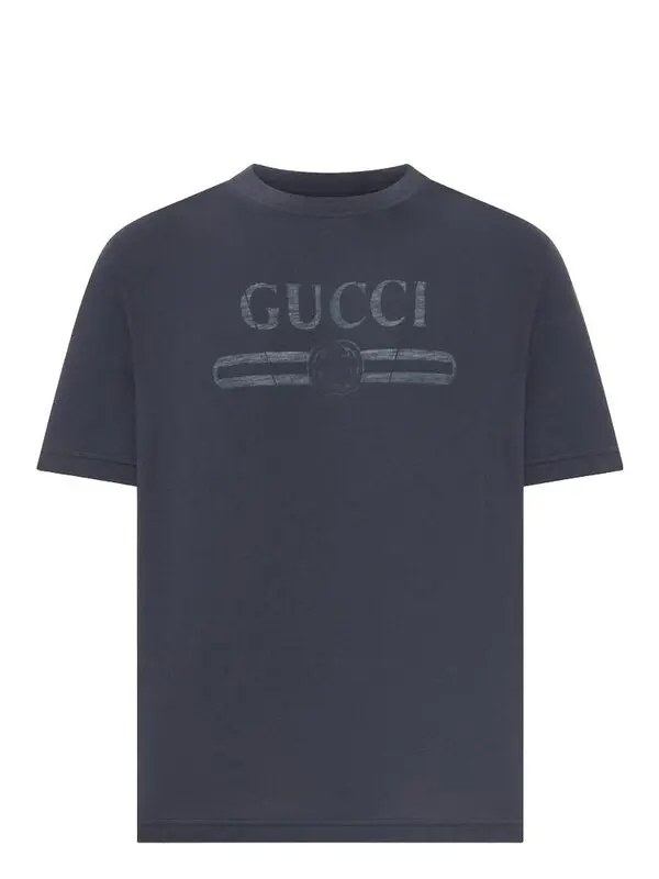 Gucci Cotton Jersey T-shirt With Devoré Detail - Multicolor