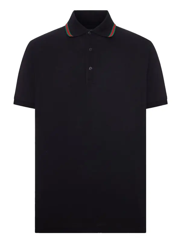 Gucci Cotton Piqué Jersey Polo - Black
