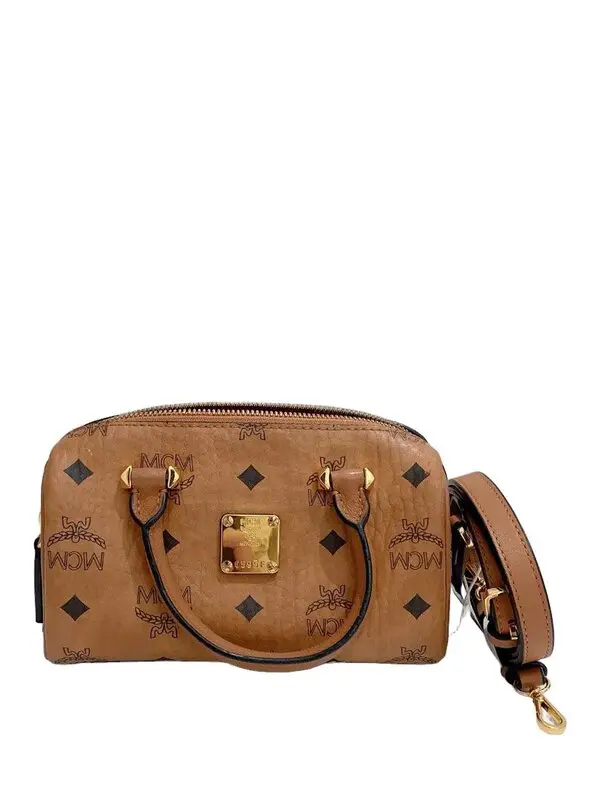 Mcm Monogram Leather Mini Duffle Bag - Multicolor