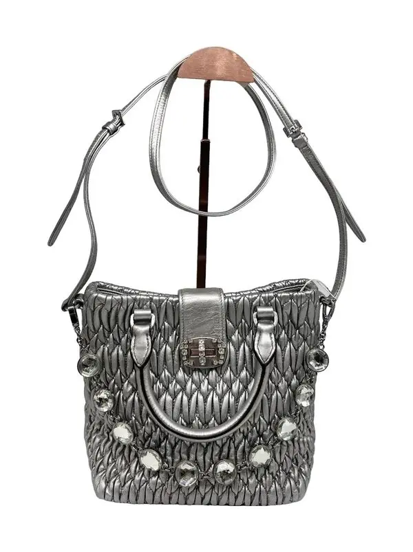 Miu Miu Silver Leather Bag - Multicolor
