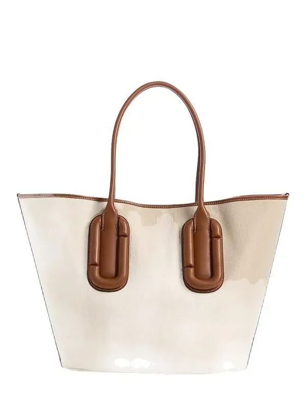 Marc Jacobs Babe Canvas & Leather Tote - Beige