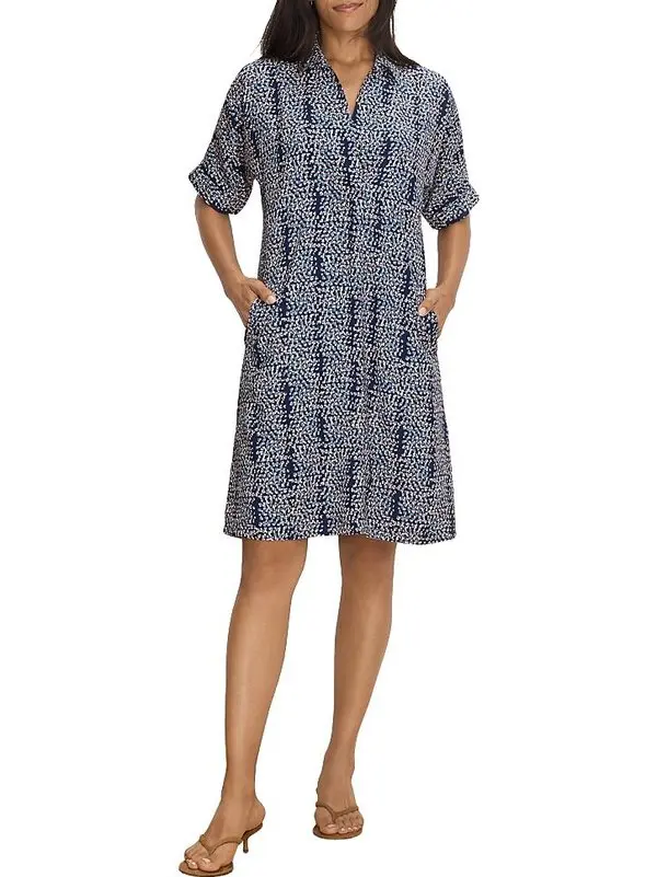 NIC+ZOE Devon Shirtdress - Indigo Multi