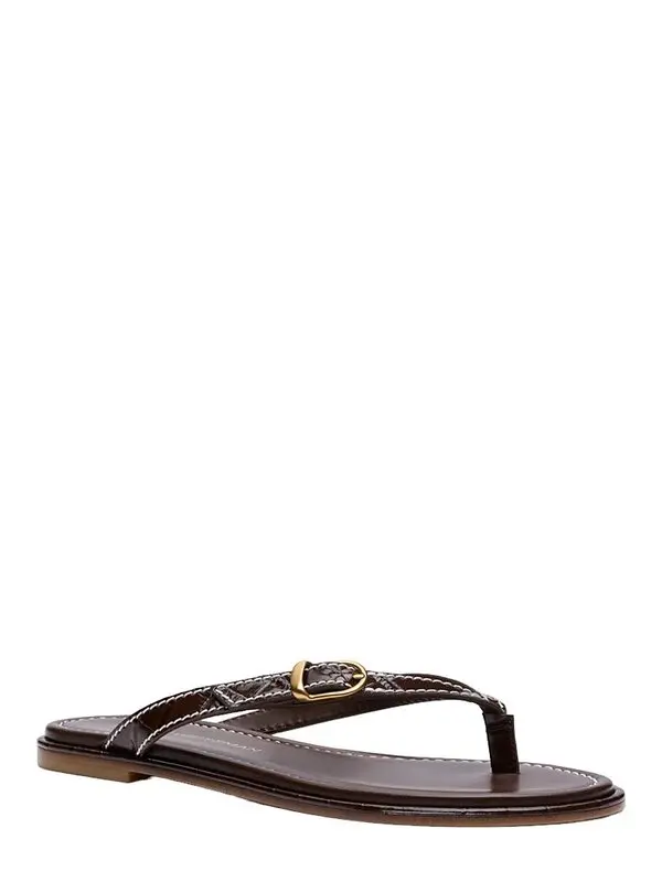 STUART WEITZMAN Park Thong Sandals - Walnut