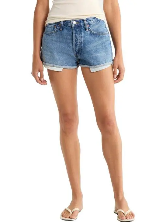 RE/DONE Daisy Cuffed Denim Shorts - Day Tripper