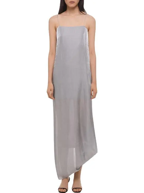 Helmut Lang Fluid Asymmetric Hem Maxi Dress - Cloud