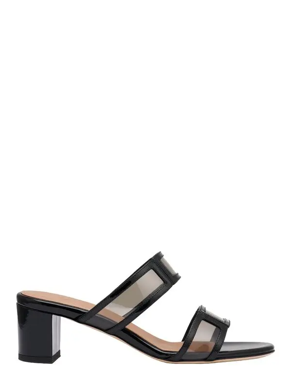 MALONE SOULIERS Loulou 45 Patent Leather Sandals - Black