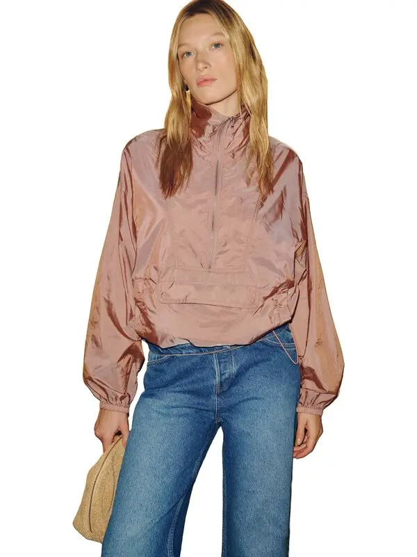 REFORMATION Current Track Jacket - Pink