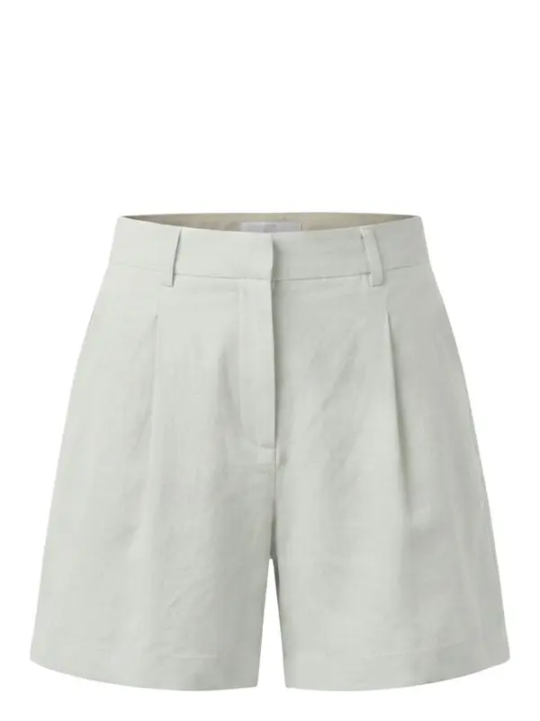 MONLICIA Velina Single Pleat Mini Shorts - White