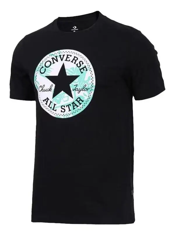 CONVERSE Palm Print Chuck Patch T-shirt Asia Sizing - Black