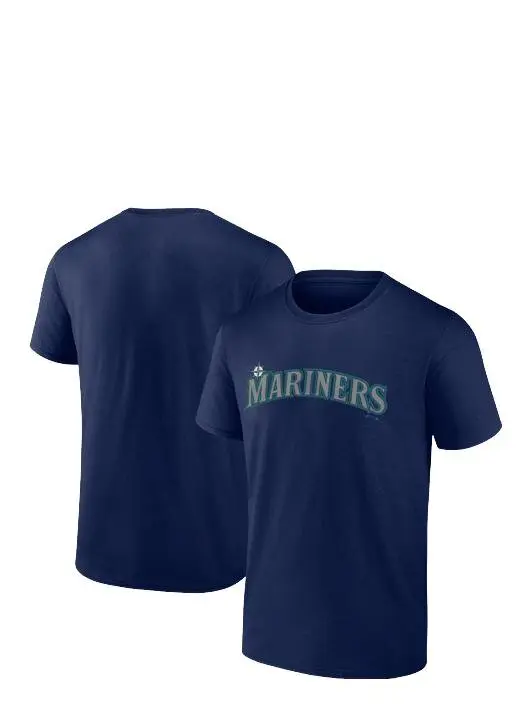 LOGO ATHLETIC Seattle Mariners Wordmark T-shirt - Navy