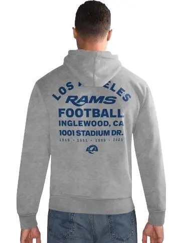 STARTER Los Angeles Rams 1937 Hoodie By - Ash
