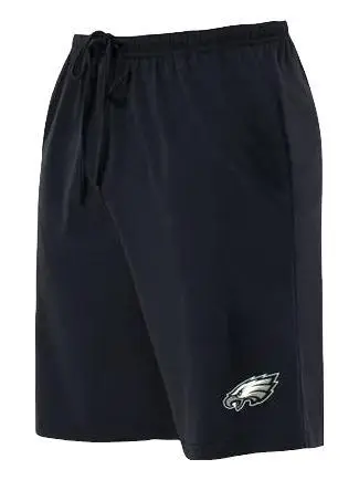 CONCEPTS SPORT Philadelphia Eagles Fleece Lounge Shorts - Black