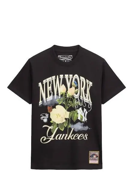 Mitchell & Ness New York Yankees Cooperstown Floral T-shirt - Black