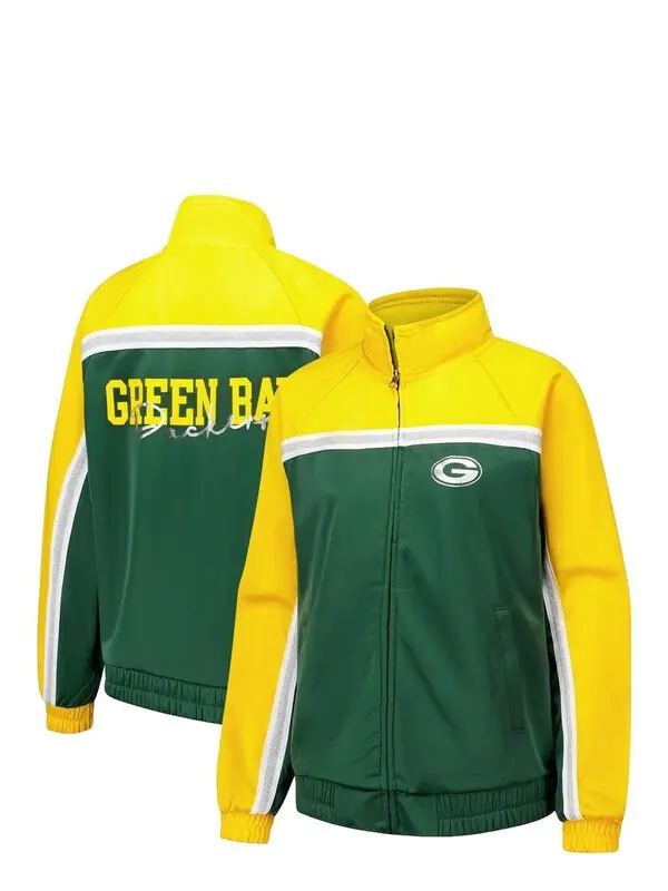 G-III 4HER BY CARL BANKS Bay Packers Track Jacket - Green