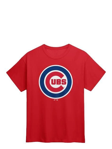 LOGO ATHLETIC Chicago Cubs Official Logo T-shirt - Red