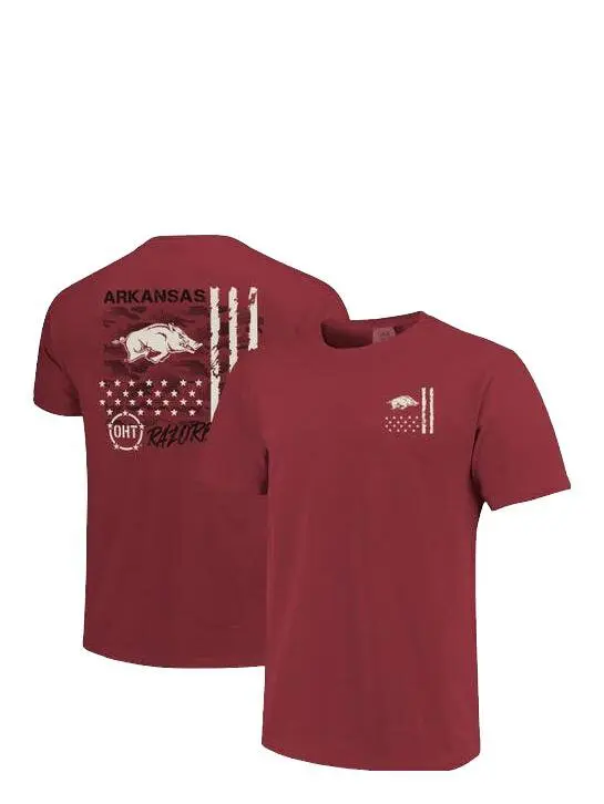 IMAGE ONE Arkansas Razorbacks Comfort Colors Oht Camo Overlay T-shirt - Cardinal