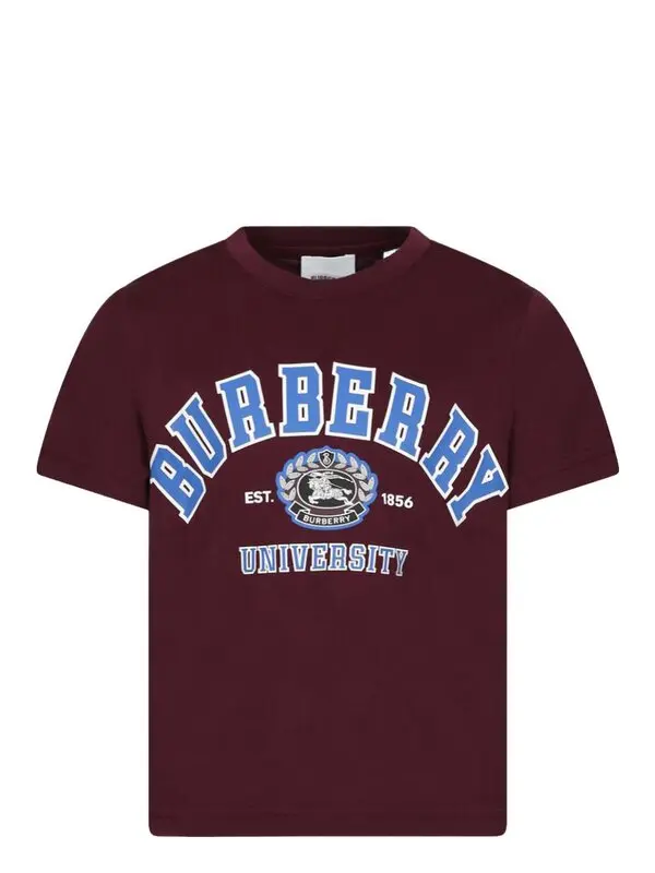 Burberry College Logo-print Cotton T-shirt - Red