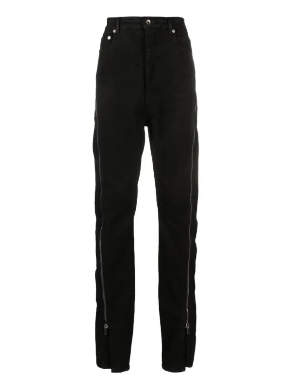 Rick Owens Bolan Banana Exposed-zip Jeans - Black