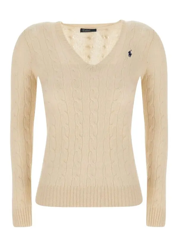 Polo Ralph Lauren Cable-knit V-neck Jumper - No