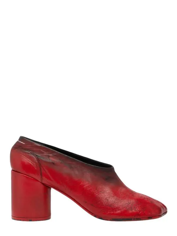 MAISON MARGIELA Anatomic Block-heel Pumps - Red