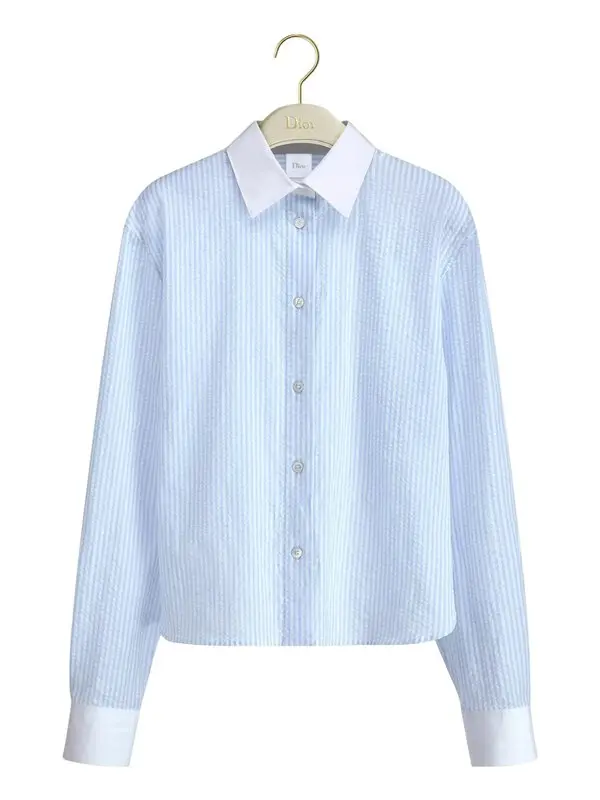 Dior Cropped Blouse - Blue