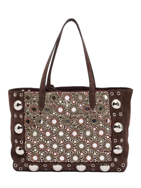Valentino Garavani Embellished Eyelet Tote Bag - Multicolor