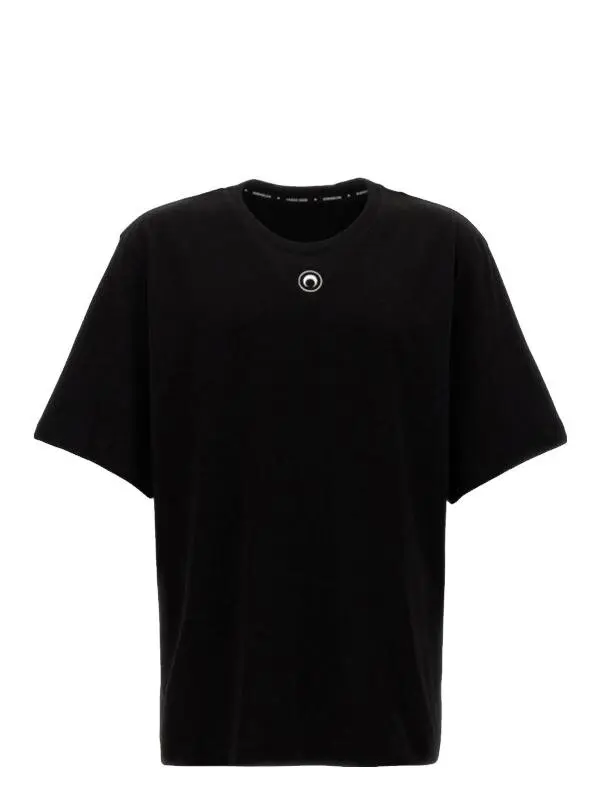MARINE SERRE Logo Crew Neck T-shirt - Black