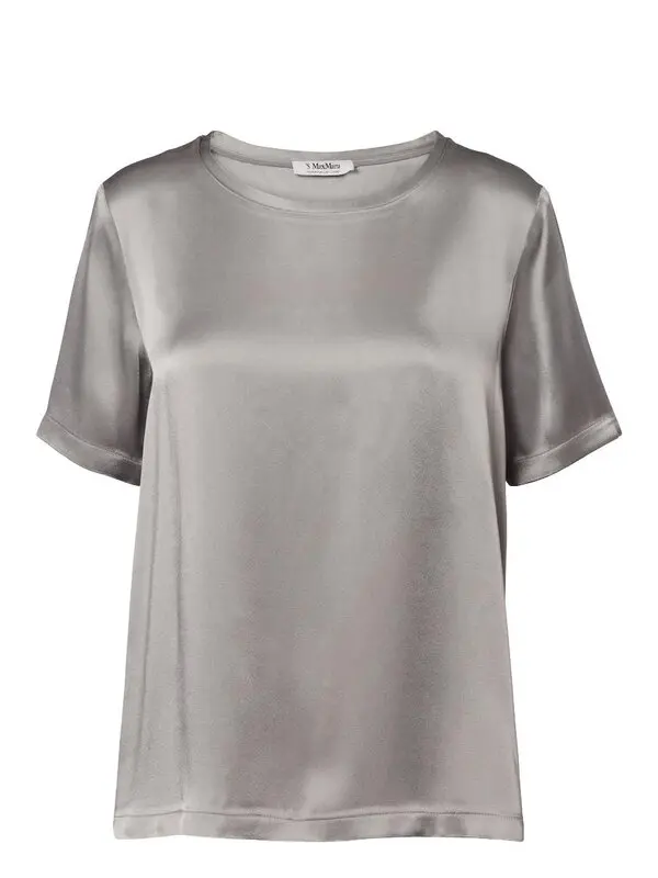 Max Mara Satin T-shirt - Grey