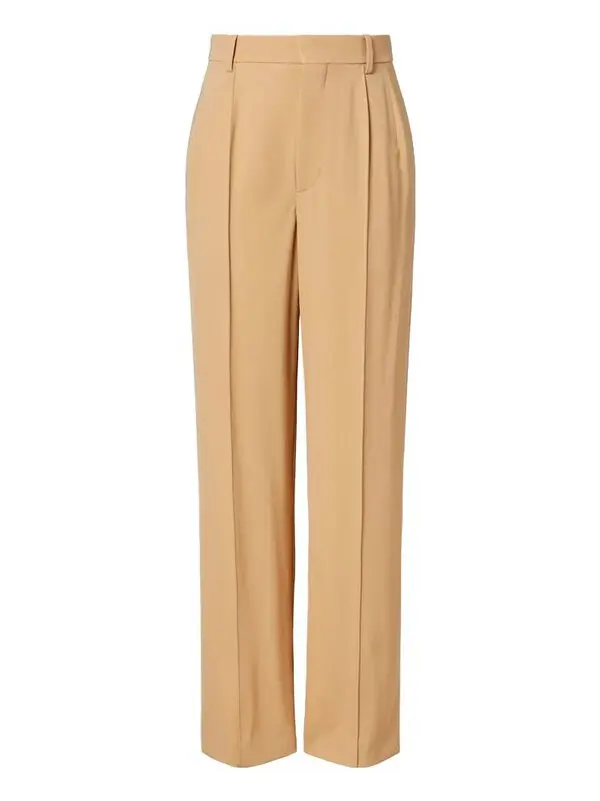 Wardrobe.NYC Wool Wide-leg Trousers - Beige