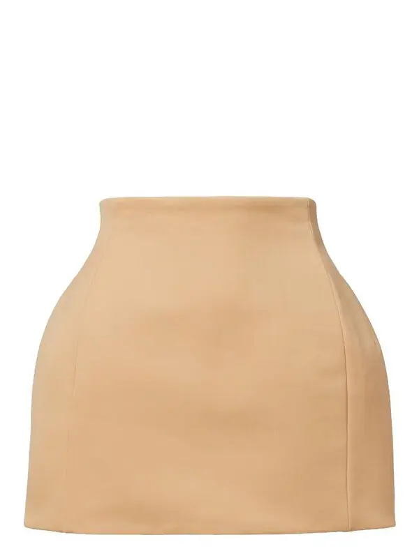 Wardrobe.NYC Sahara Wool Blend Mini Skirt - Beige