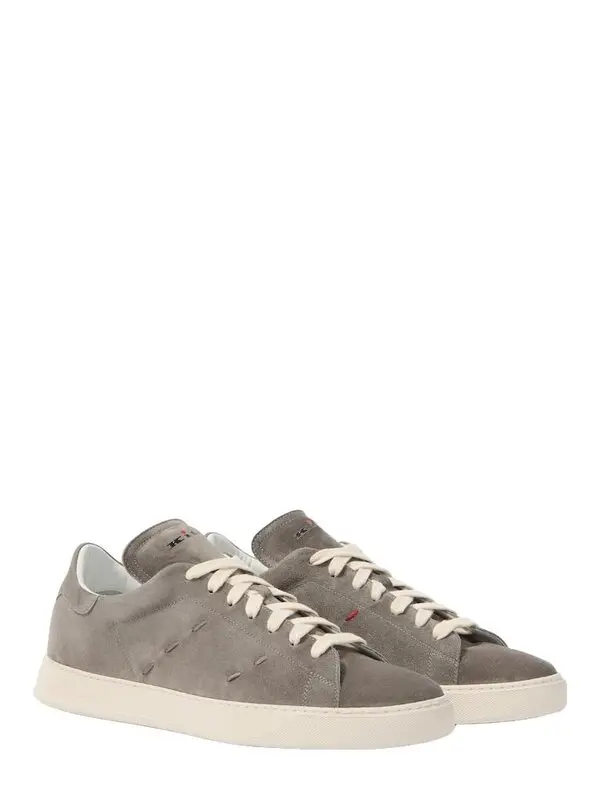 Kiton Suede Lace-up Sneakers - Grey
