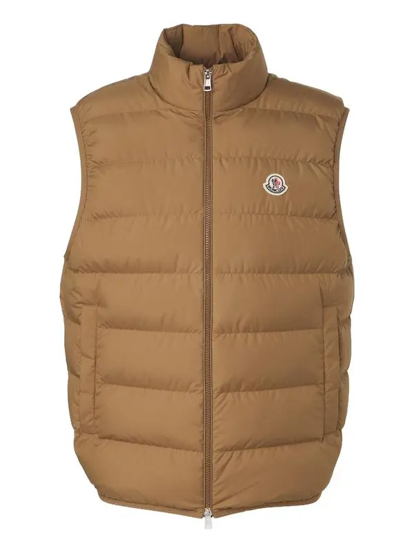 Moncler Contrin Down Vest - Brown