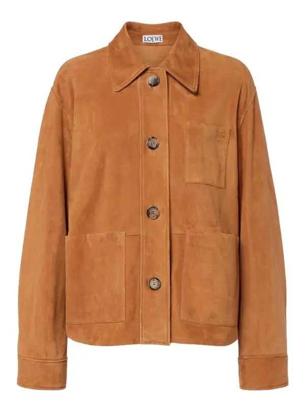 Loewe Suede Jacket - Brown