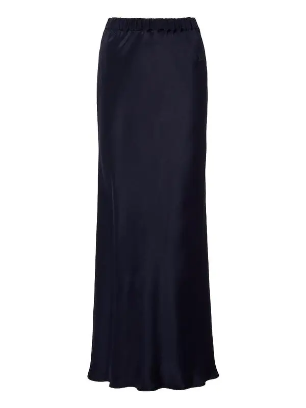 Max Mara Sospiro Silk Maxi Skirt - Blue
