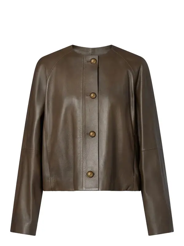 Max Mara Leather Jacket - Brown