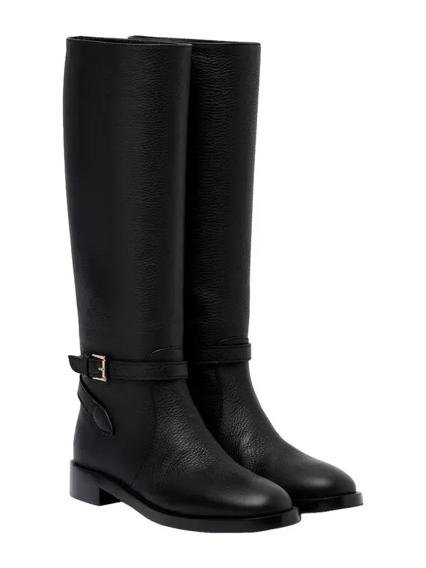 GIANVITO ROSSI Varenne Leather Knee-high Boots - Black
