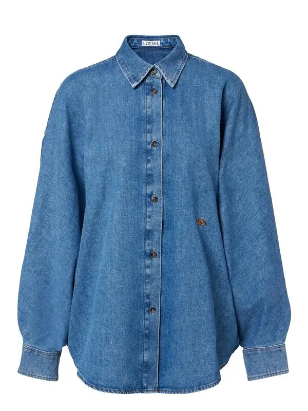 Loewe Double L Denim Shirt - Blue