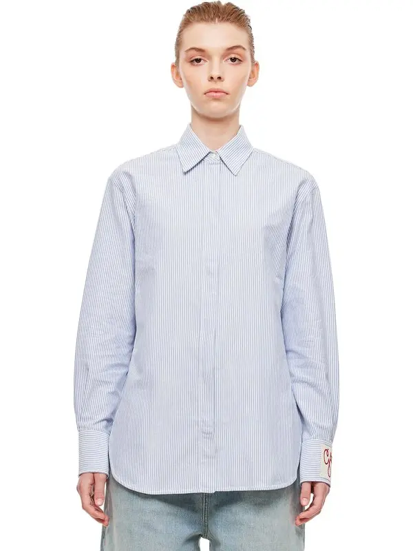 GOLDEN GOOSE Boyfriend Shirt Striped Oxford Cotton - Multicolor