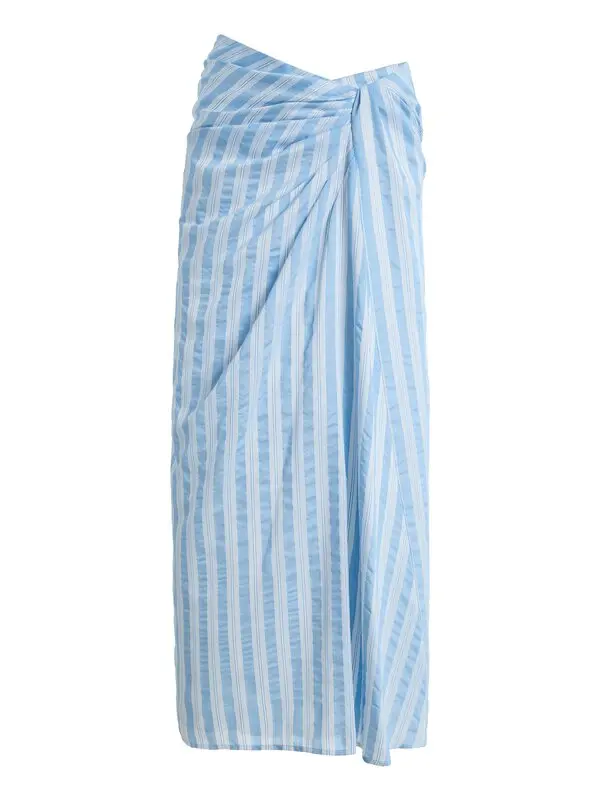 Simkhai Liorra Yarn-dyed Jersey Midi Skirt - Blue