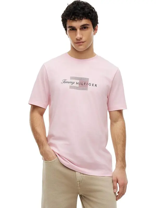 Tommy Hilfiger Tommy Script Flag Logo T-shirt - Pink Lily