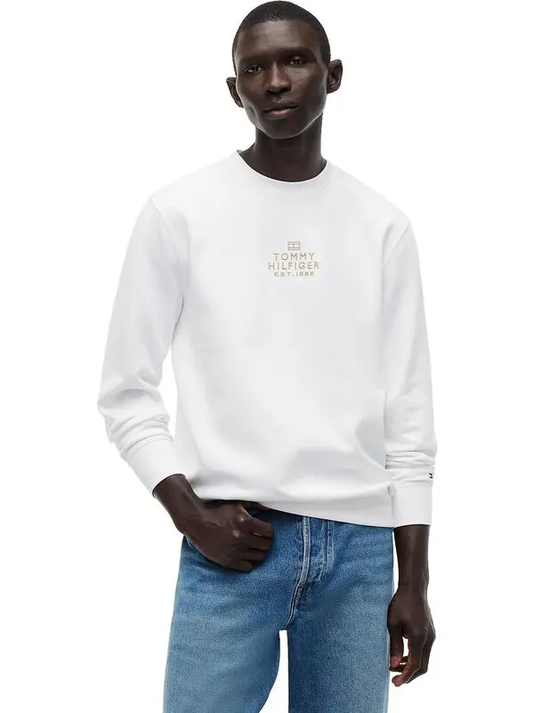 Tommy Hilfiger Th Performance Logo Sweatshirt - White