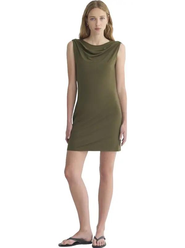Everlane Cowl Neck Mini Dress - Beech